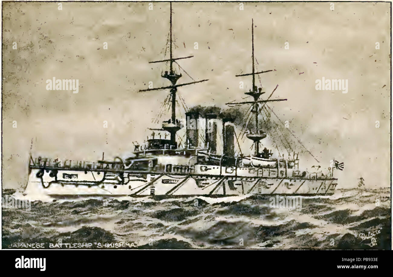 The japanese warship shikishima hi-res stock photography and images - Alamy