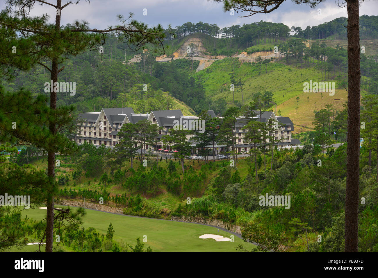 Mountain resort in Dalat, Vietnam. Da Lat is a popular tourist ...
