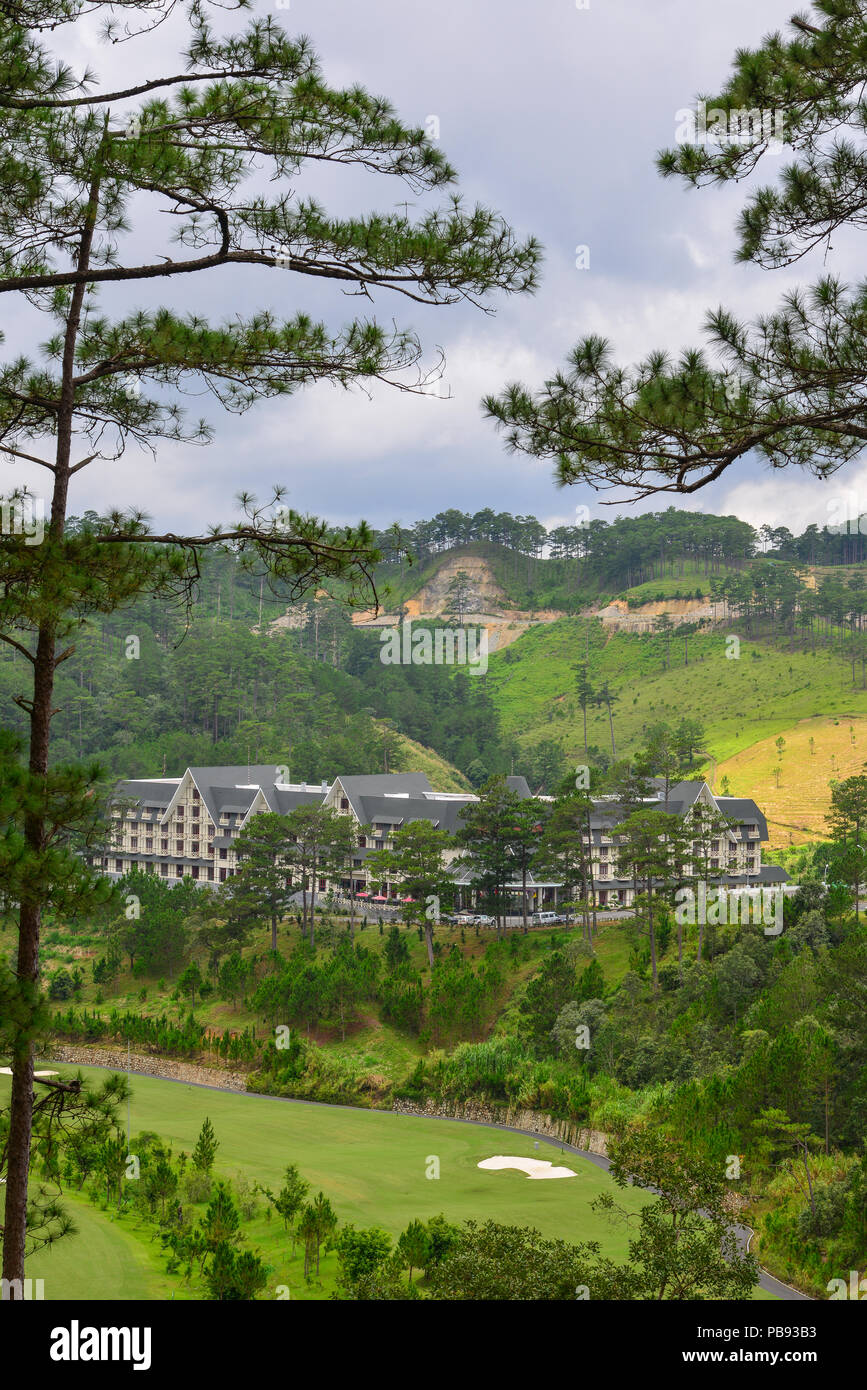 Mountain resort in Dalat, Vietnam. Da Lat is a popular tourist ...
