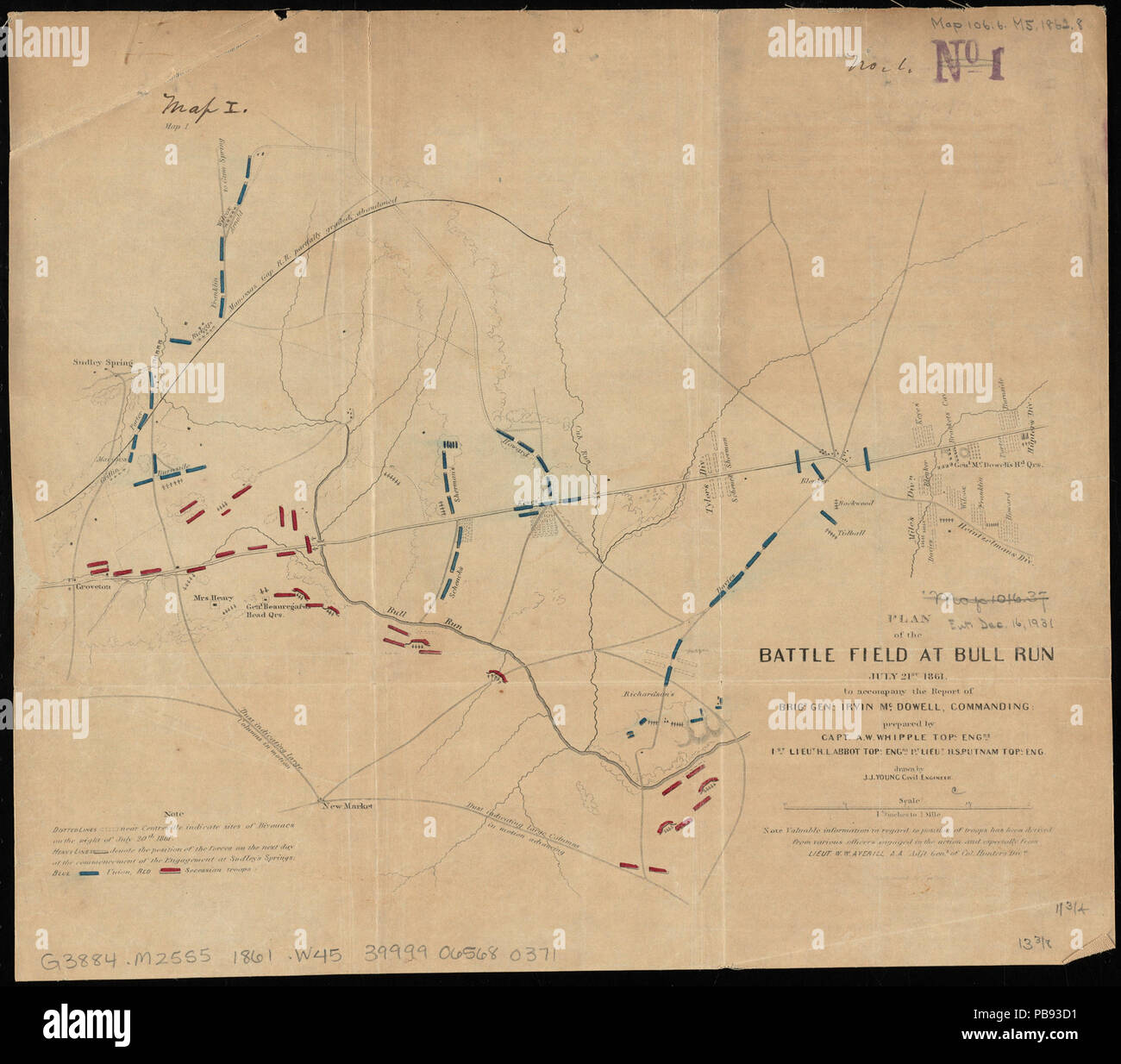 Map of the battle of bull run hi-res stock photography and images - Alamy