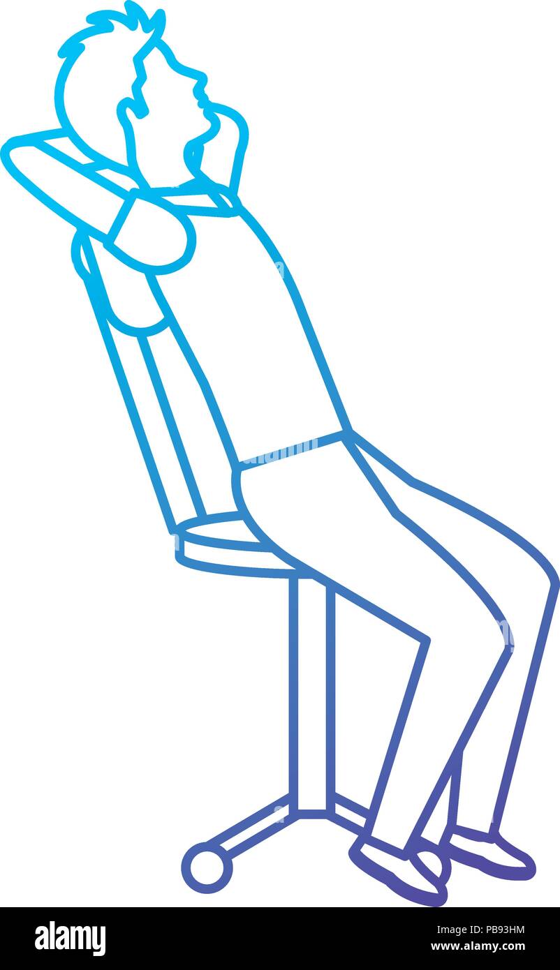 businessman in office chair avatar character vector illustration design ...