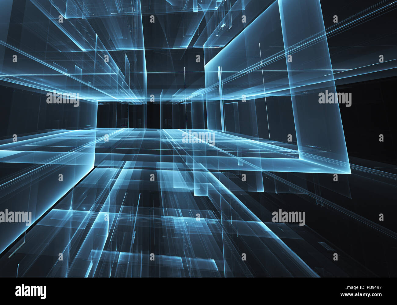 Abstract technology 3D illustration Stock Photo - Alamy
