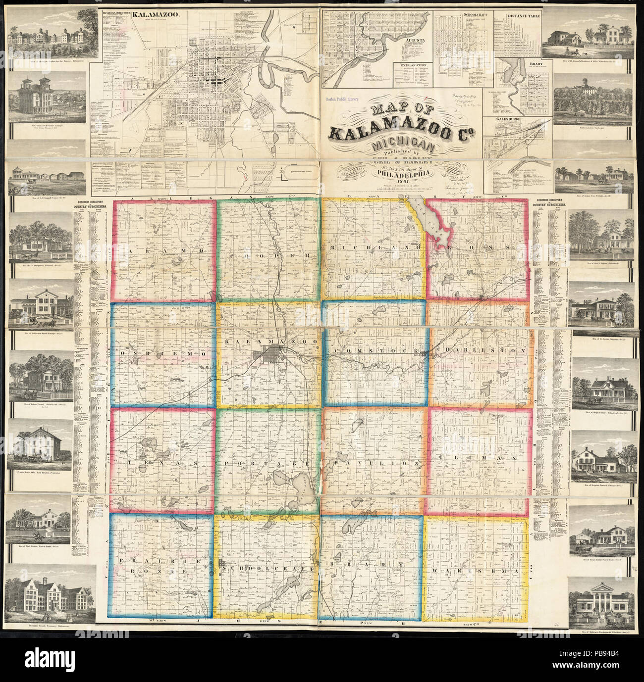 Map of kalamazoo hi-res stock photography and images - Alamy