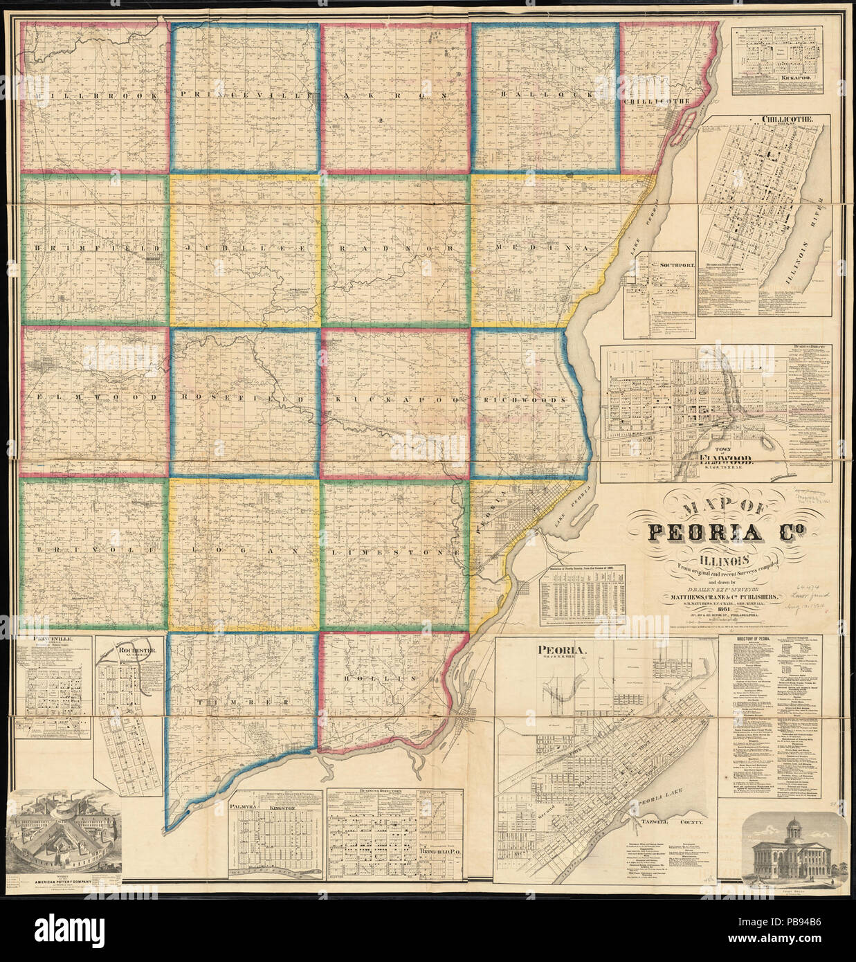 Map of peoria hi-res stock photography and images - Alamy