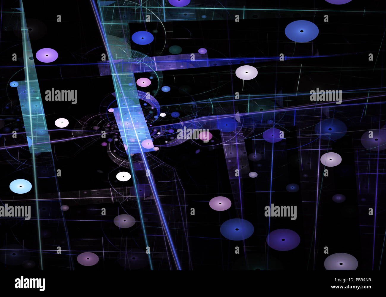 Abstract technology 3D illustration Stock Photo - Alamy