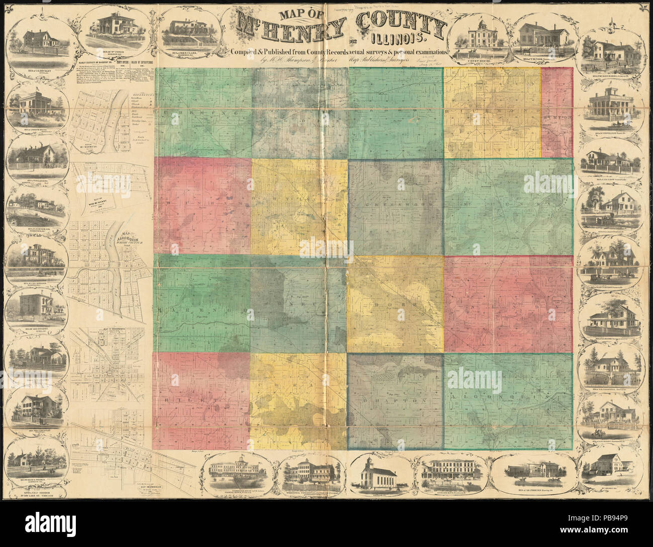 Mchenry county map hi-res stock photography and images - Alamy