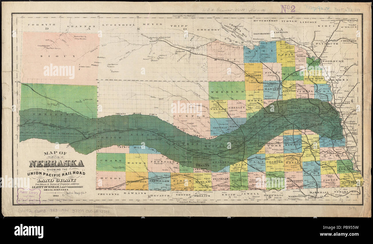 Map of the union pacific railroad hi-res stock photography and images ...