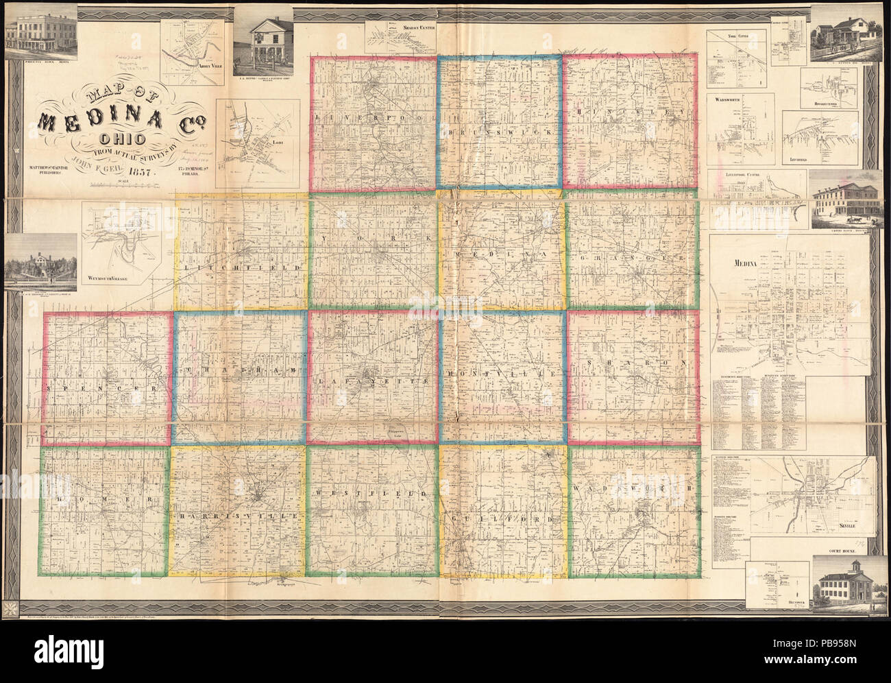 Map of medina ohio hi-res stock photography and images - Alamy