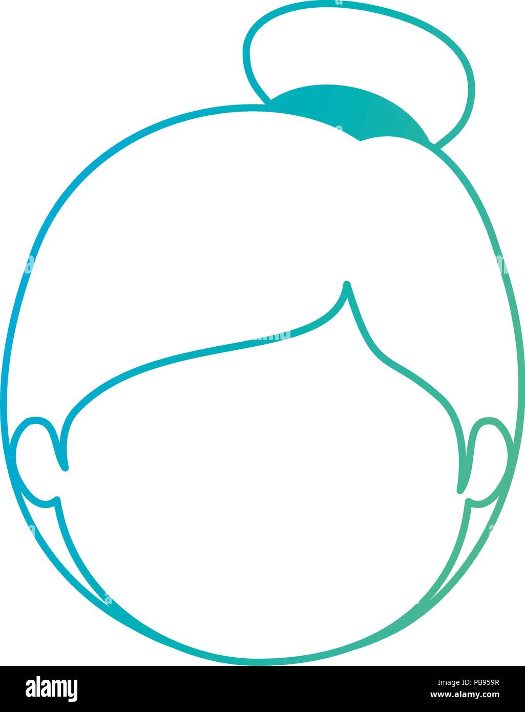 cute and little girl head character vector illustration design Stock ...