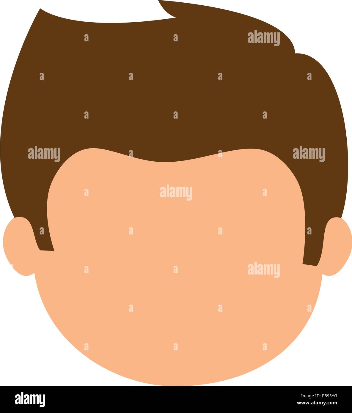 cute and little boy head character vector illustration design Stock ...