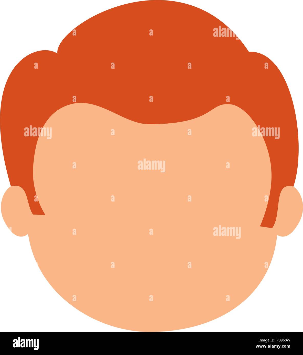 cute and little boy head character vector illustration design Stock ...