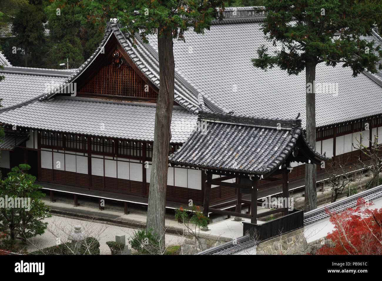 Bell tower and a temple hall building at Nanzen-ji Buddhist temple ...
