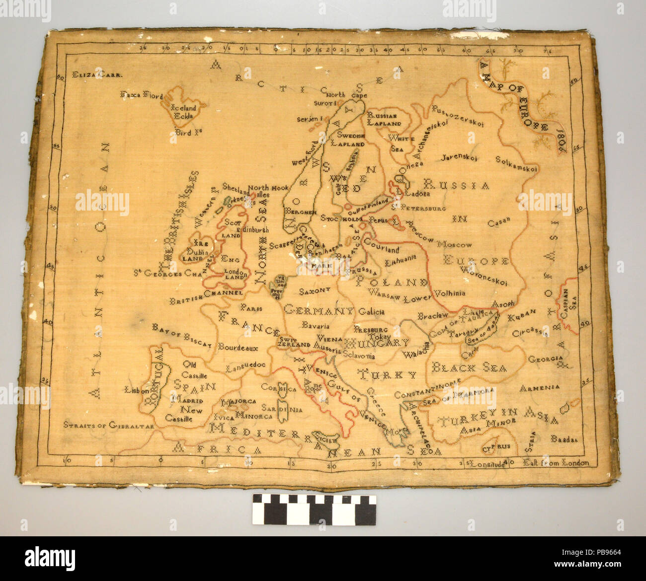 Embroidered map hi-res stock photography and images - Alamy