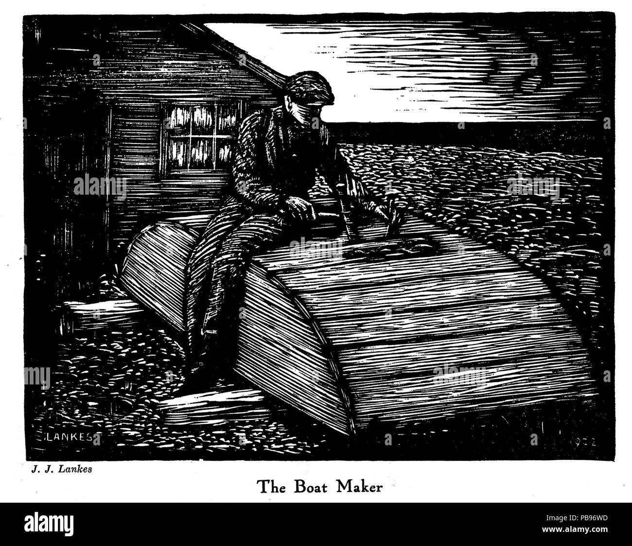 1617 The Boat Maker, by J. J. Lankes Stock Photo - Alamy