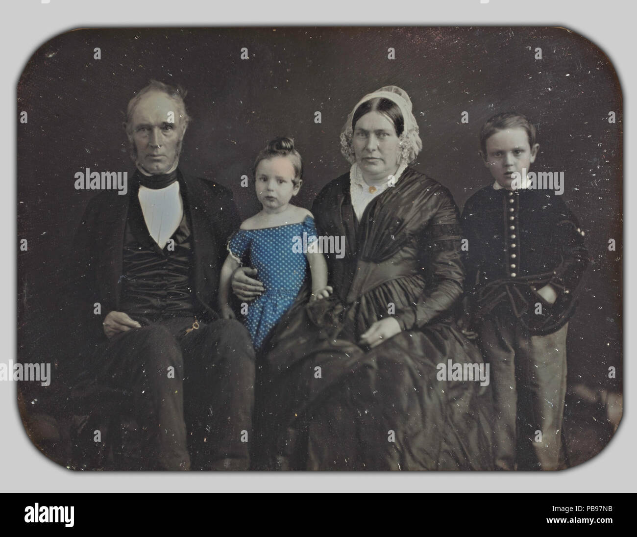 1792 Unknown, U.S.A. - Mrs. Stanford's Mother, Father, and Family Stock ...