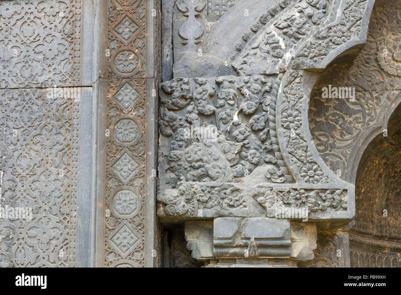 decoration of Adina mosque, Pandua, West Bengal, India Stock Photo - Alamy