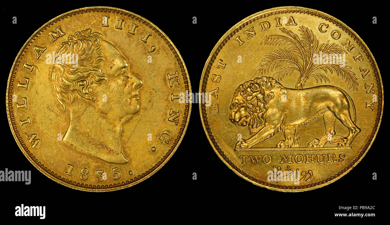 800 India 1835 2 Mohurs Stock Photo - Alamy