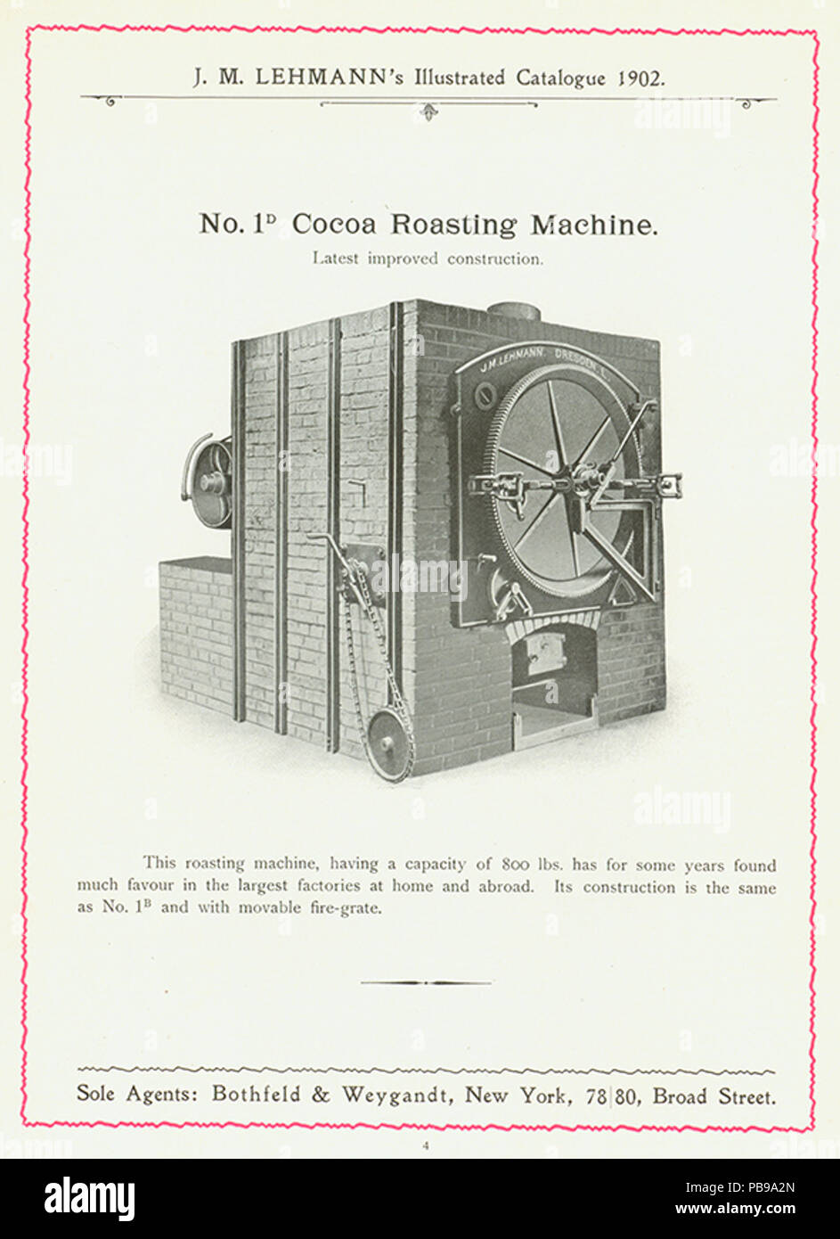 894 Lehmann Cocoa Roaster Stock Photo - Alamy