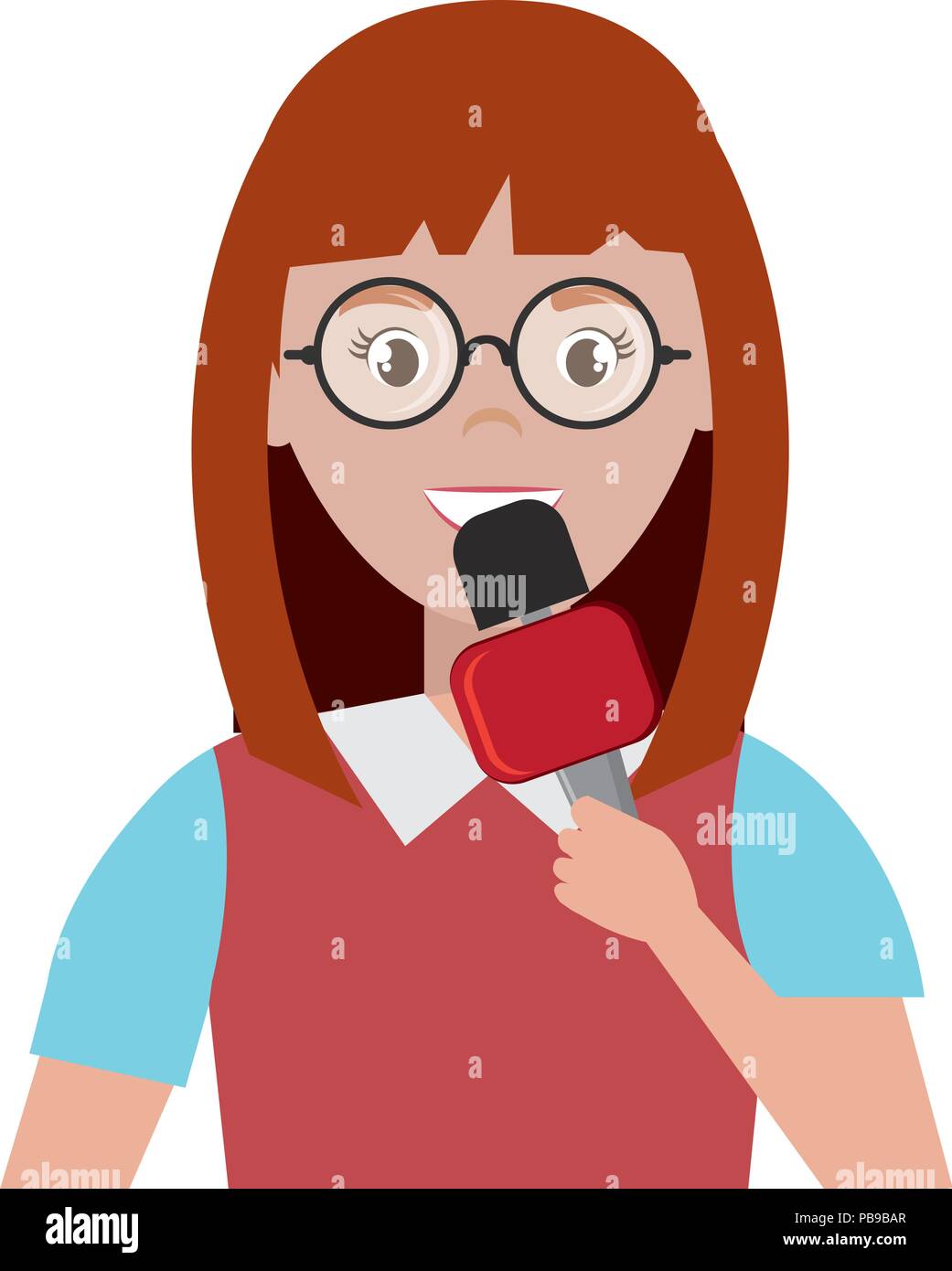 Female anchor vector vectors hi-res stock photography and images - Alamy