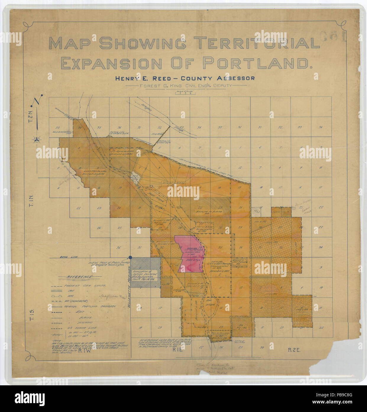 Map of portland hi-res stock photography and images - Alamy