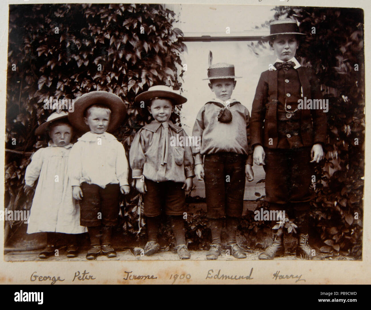 1189 Photograph of George, Peter, Jerome, Edmund and Harry, at Dawley ...