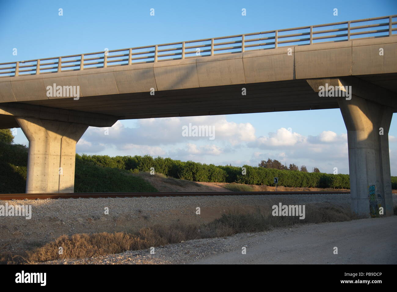 bridge on railway Stock Photo - Alamy