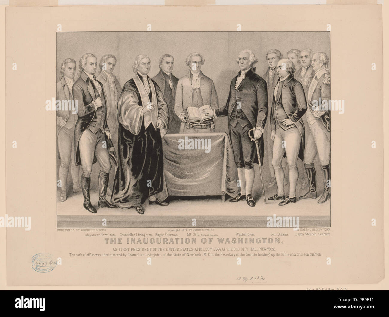 1645 The inauguration of Washington- as first President of the United ...
