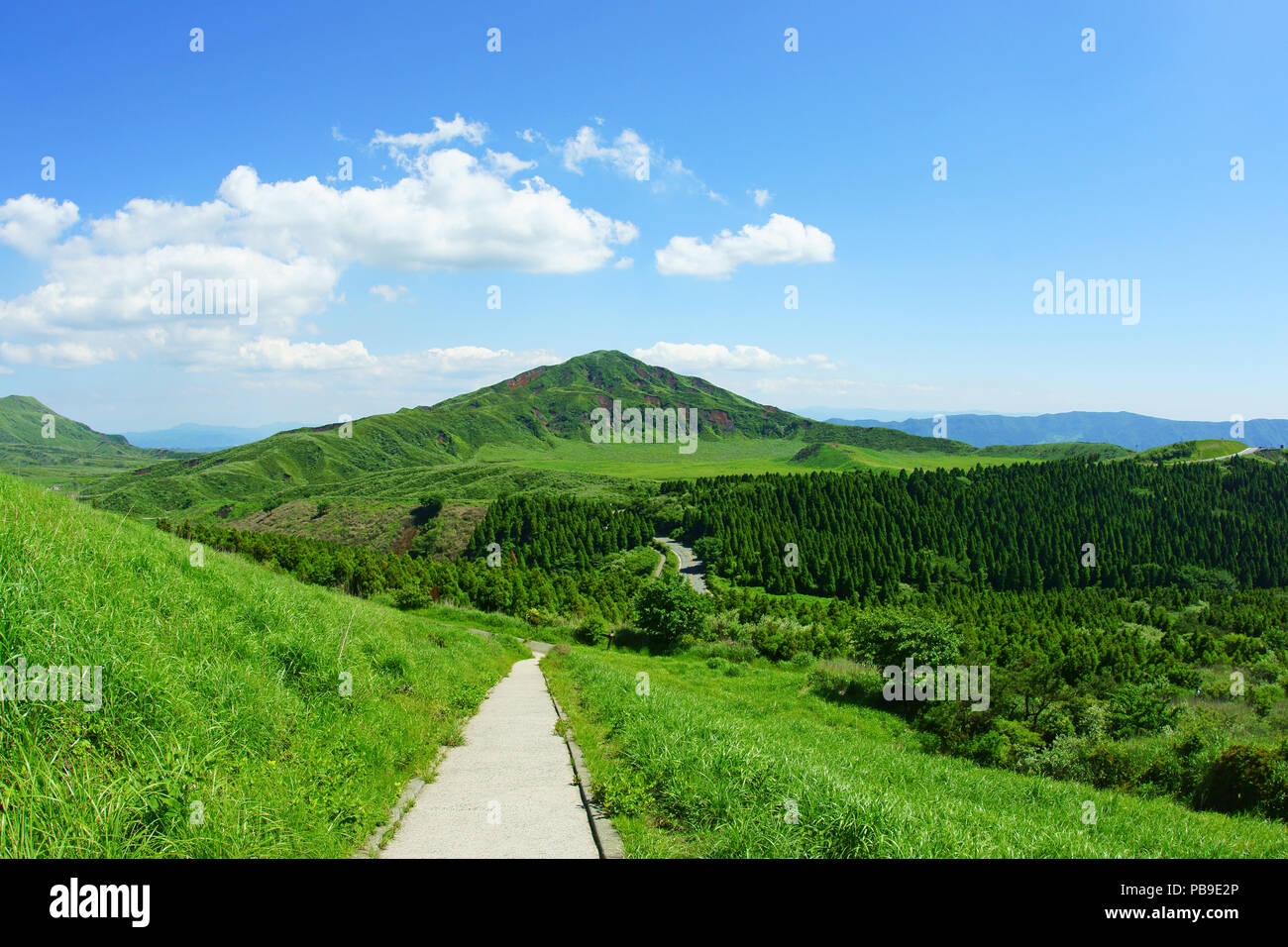 Aso kusasenrigahama mountain trail hi-res stock photography and images - Alamy