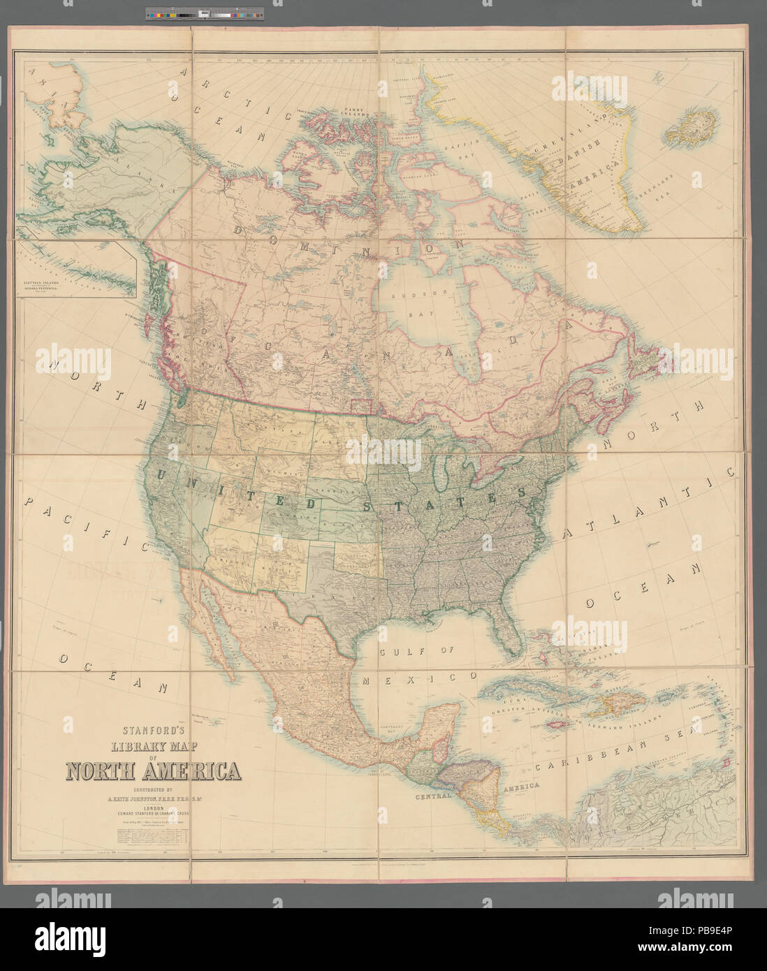 1568 Stanford's library map of North America (NYPL b20760570-5437652 ...