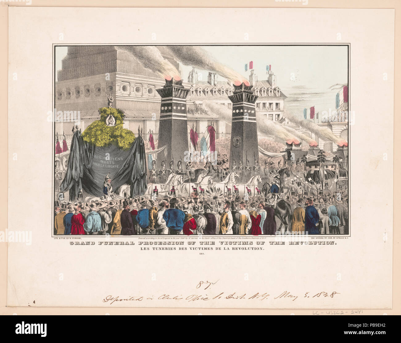 725 Grand funeral procession of the victims of the revolution- les ...