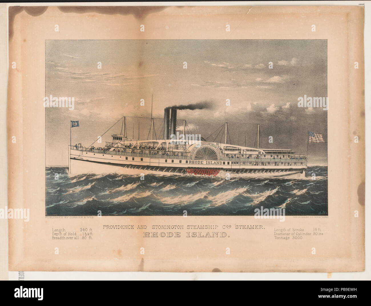 Providence and stonington steamship cos steamer rhode island hi-res ...