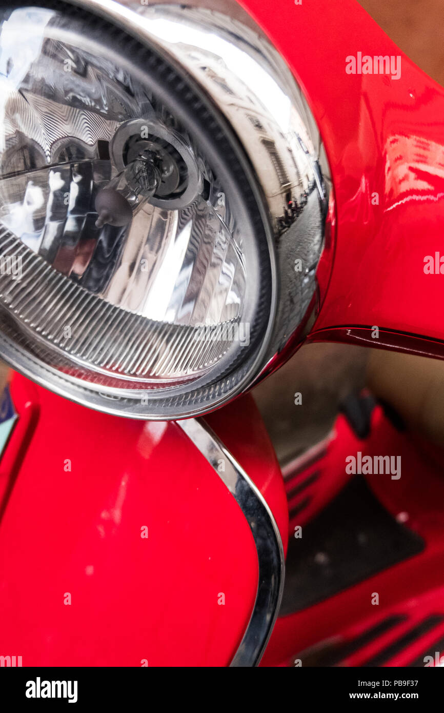 Red Vespa scooper design Stock Photo - Alamy