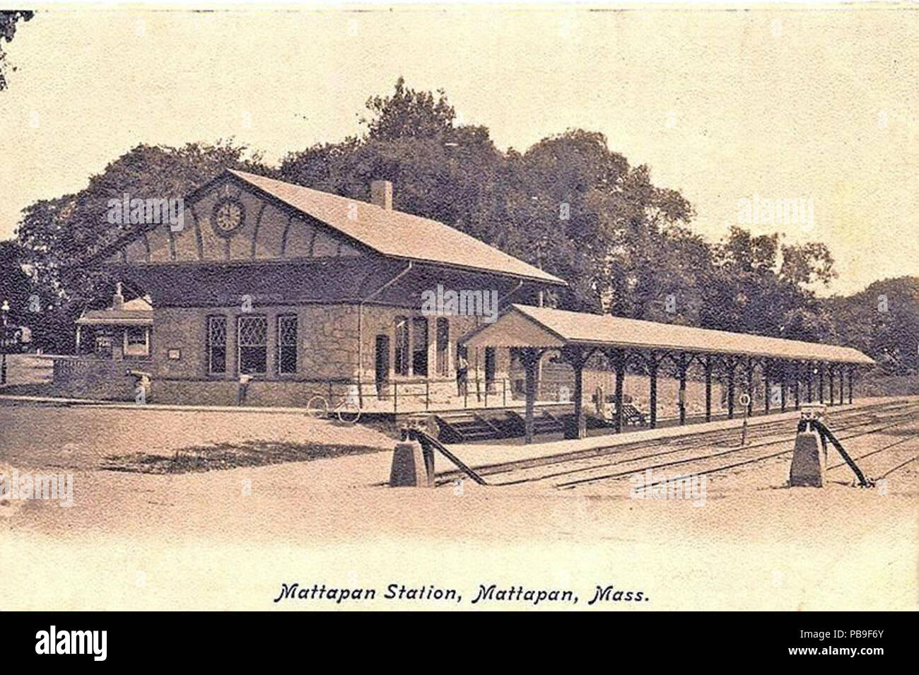 1006 Mattapan station postcard Stock Photo - Alamy