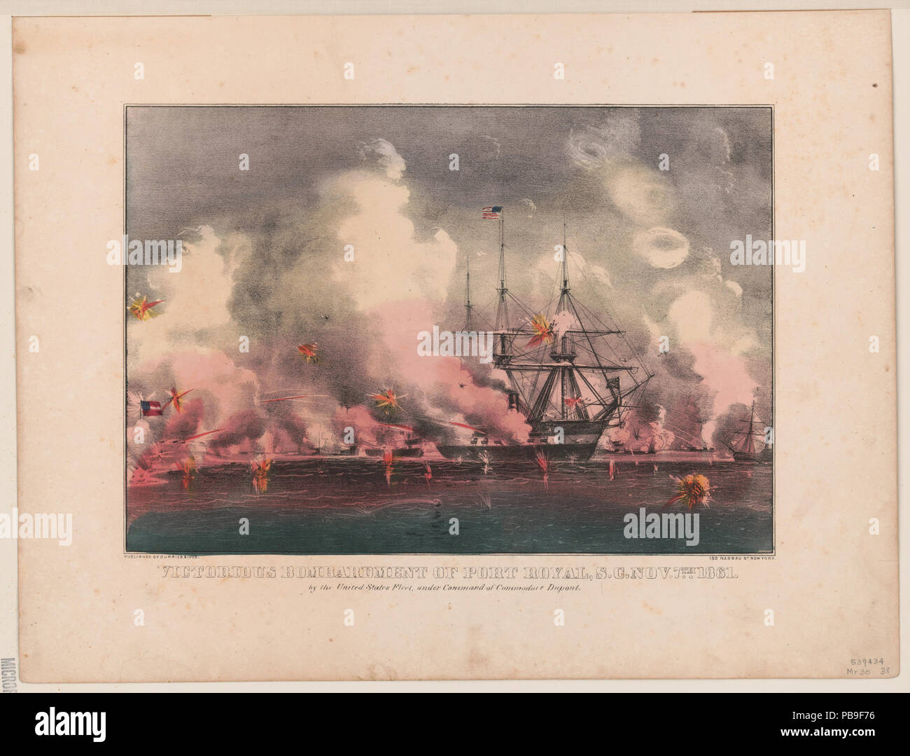1805 Victorious bombardment of Port Royal, S.C. Nov. 7th. 1861- by the ...