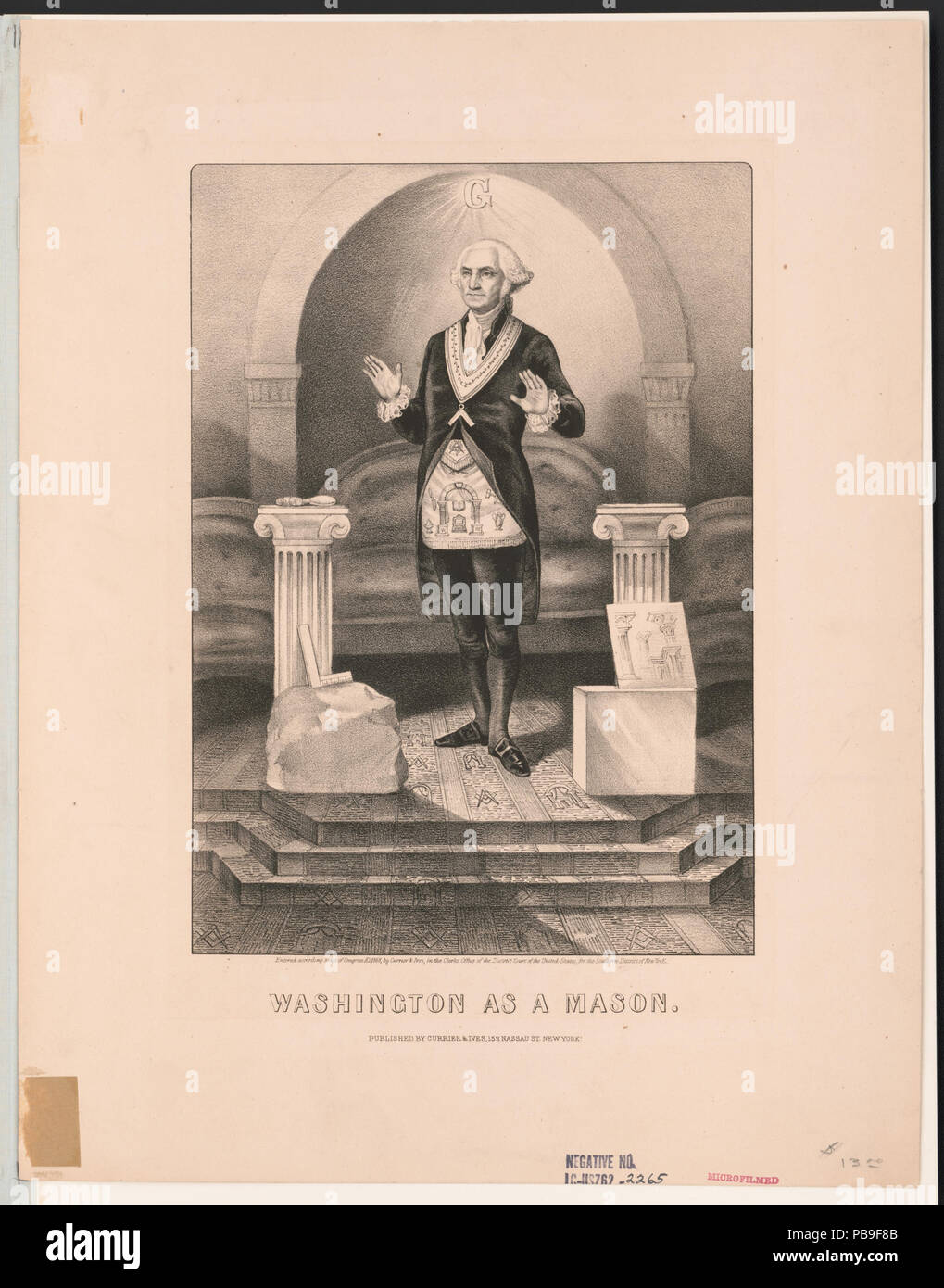 George washington freemason portrait hi-res stock photography and ...