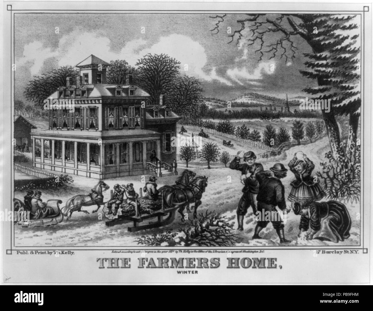 Winter home life Black and White Stock Photos & Images - Alamy