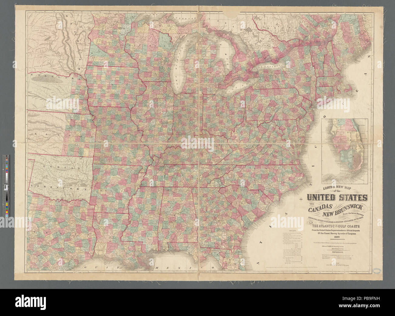 United states map 1800s hi-res stock photography and images - Alamy