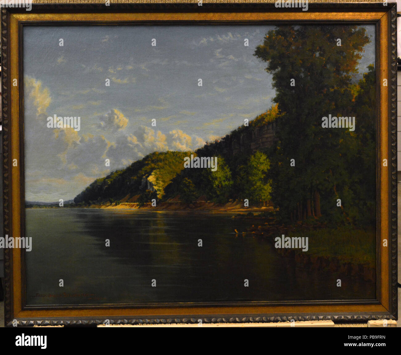 885 Landscape Painting by Frederick Oakes Sylvester Stock Photo - Alamy