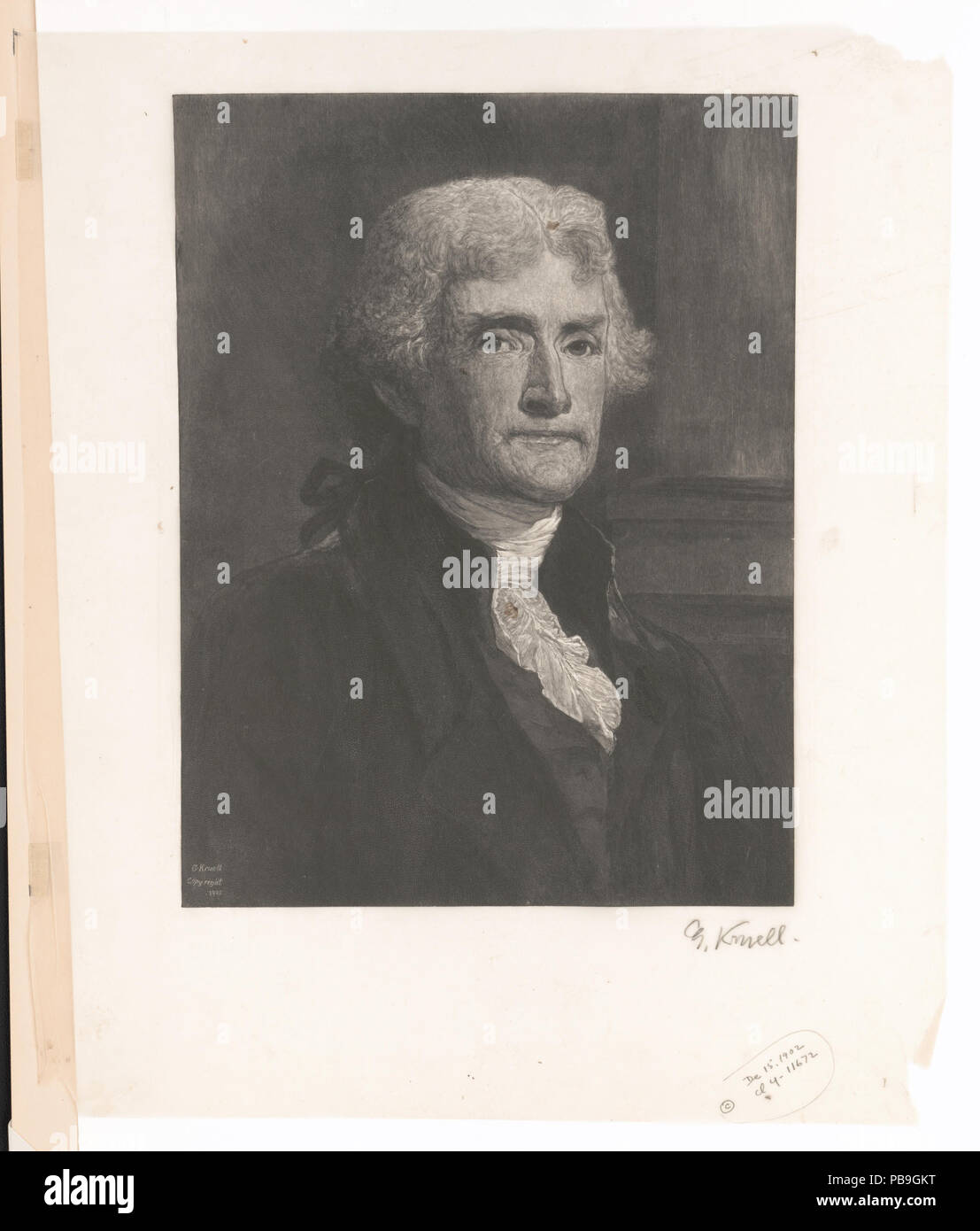 1742 Thomas Jefferson LCCN2003670155 Stock Photo - Alamy
