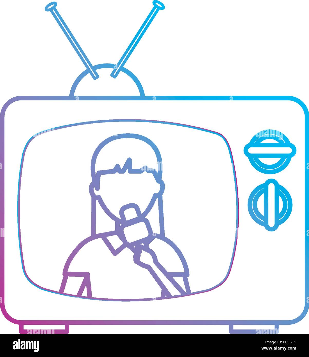 News anchor woman Stock Vector Images - Alamy