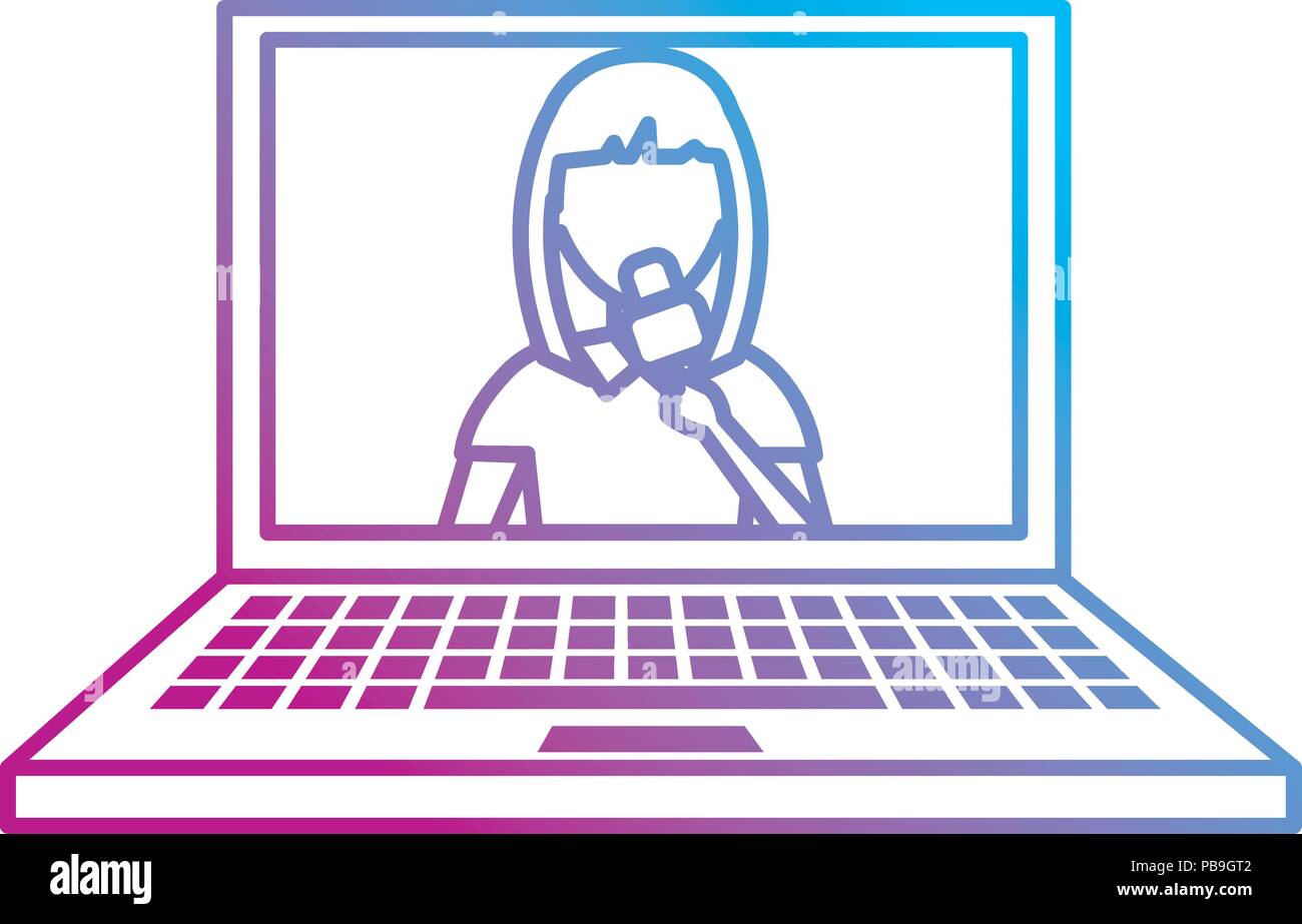 Breaking news reporter in Stock Vector Images - Alamy