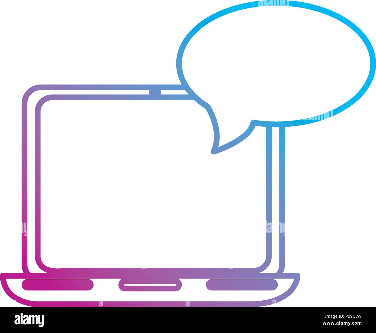 Laptop and balloon Stock Vector Images - Alamy