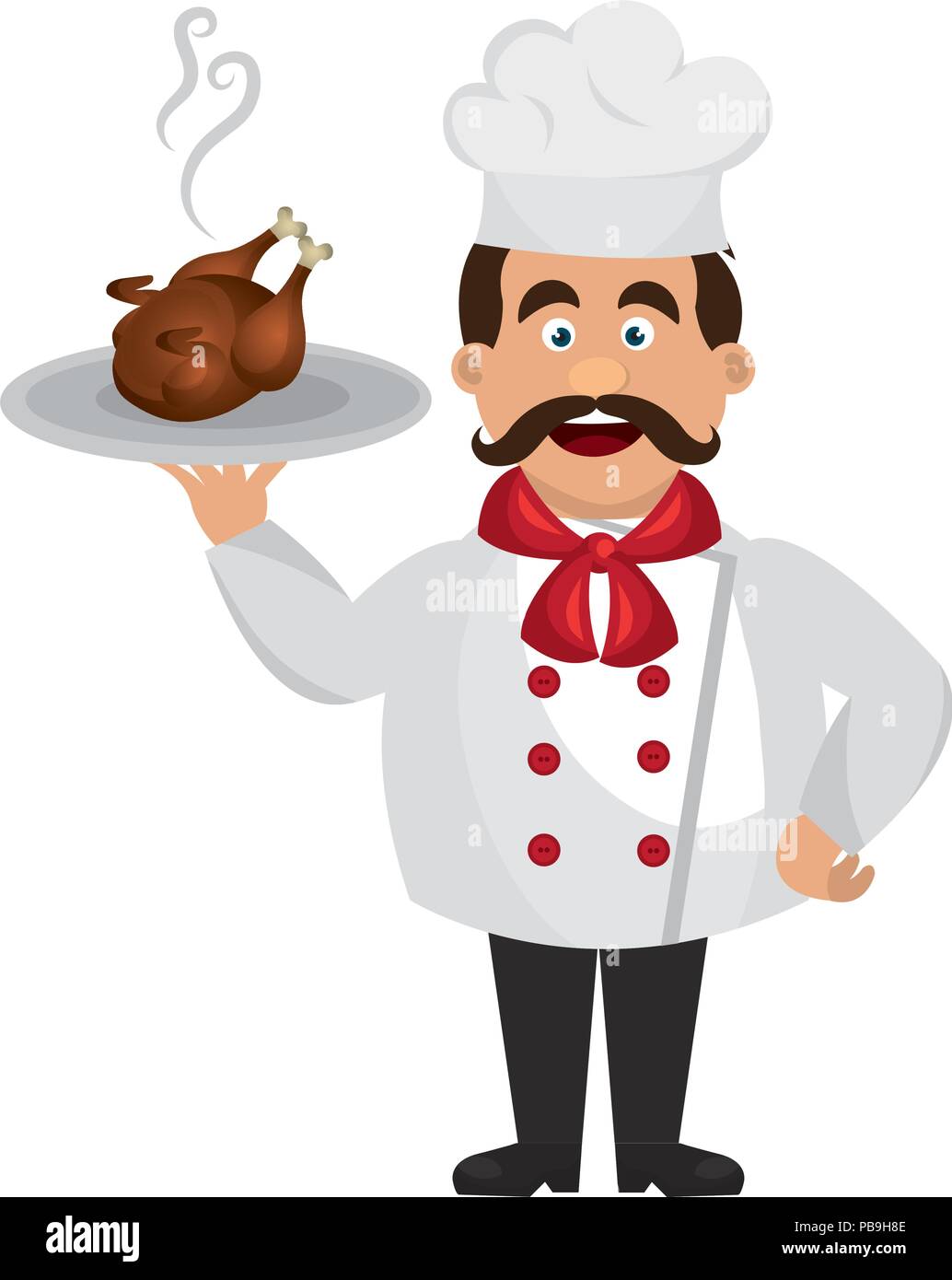 chef with chicken character Stock Vector Image & Art - Alamy