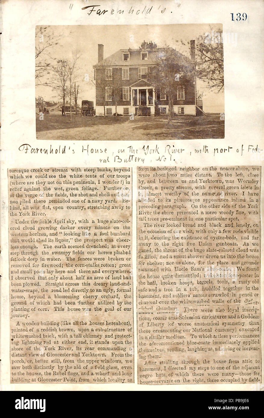 1729 Thomas Butler Gunn Diaries- Volume 19, page 154, April 23, 1862 (newspaper clipping Stock ...