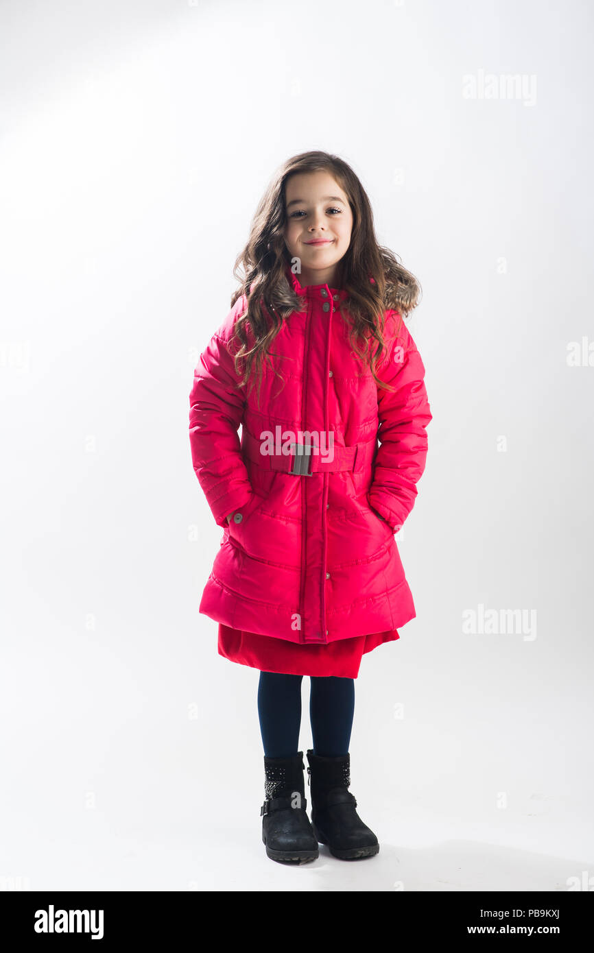 Portrait of a child smiling on white background Stock Photo - Alamy