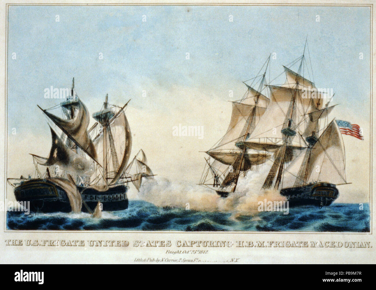 1709 The U.S. frigate United States capturing H.B.M. frigate Macedonian ...