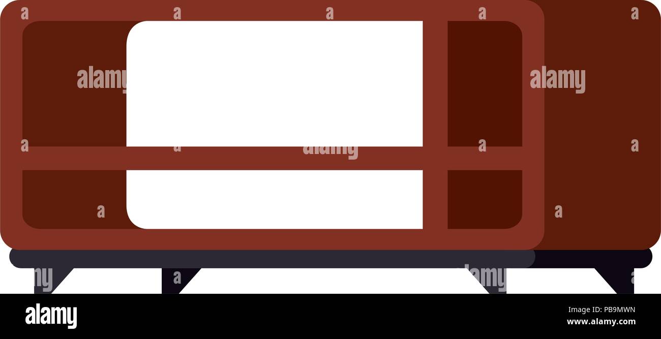 tv table wooden icon vector illustration design Stock Vector Image ...