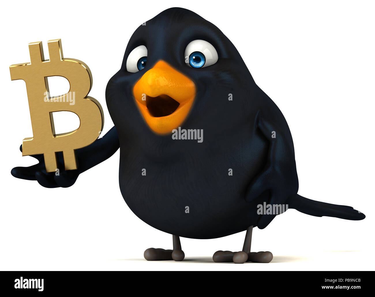 Fun bird - 3D Illustration Stock Photo - Alamy