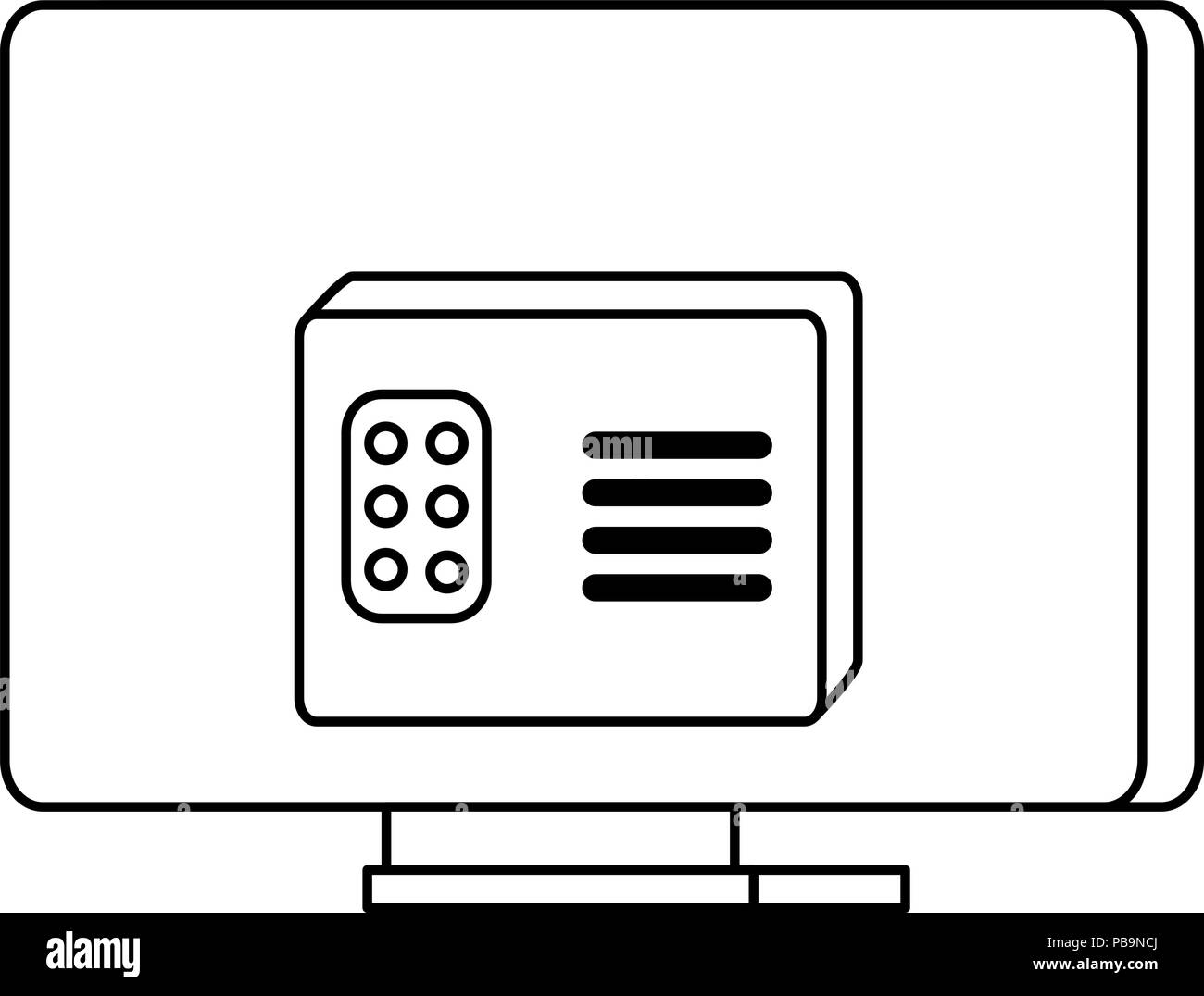 modern tv back isolated icon vector illustration design Stock Vector ...