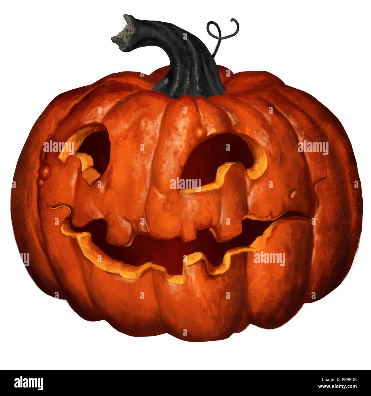 Pumpkin cartoon, carved Cut Out Stock Images & Pictures - Alamy